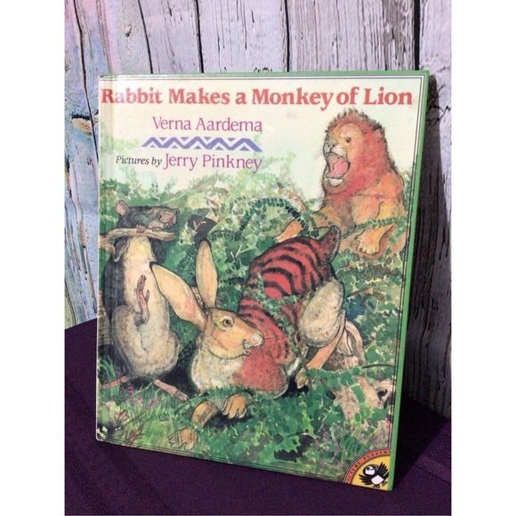 Verna Aardema | Other | 989rabbit Makes A Monkey Of Lion By Vernaardens ...